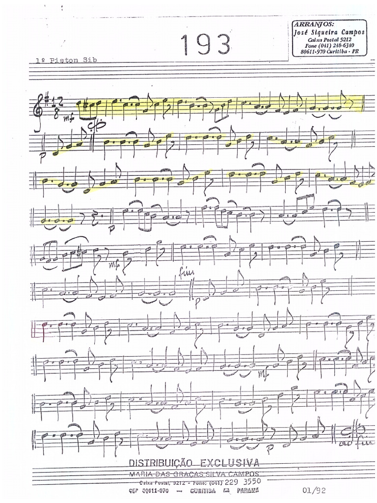 Partituras Hino 193 - P1 | PDF