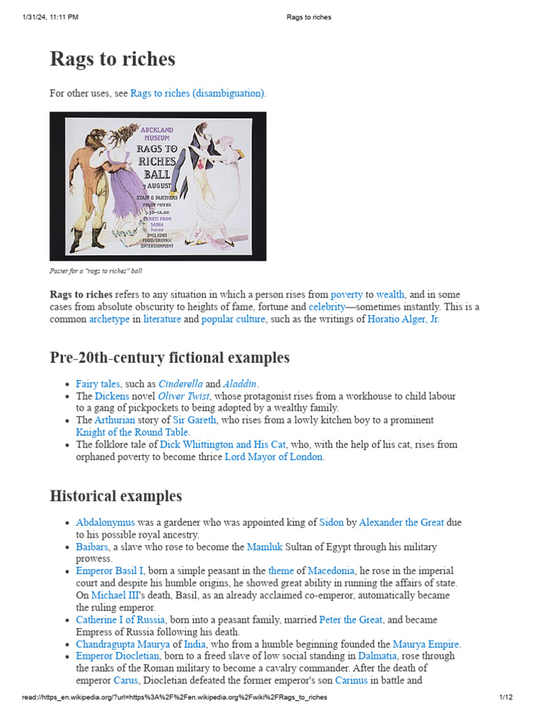 Rags To Riches | PDF | Travel | History