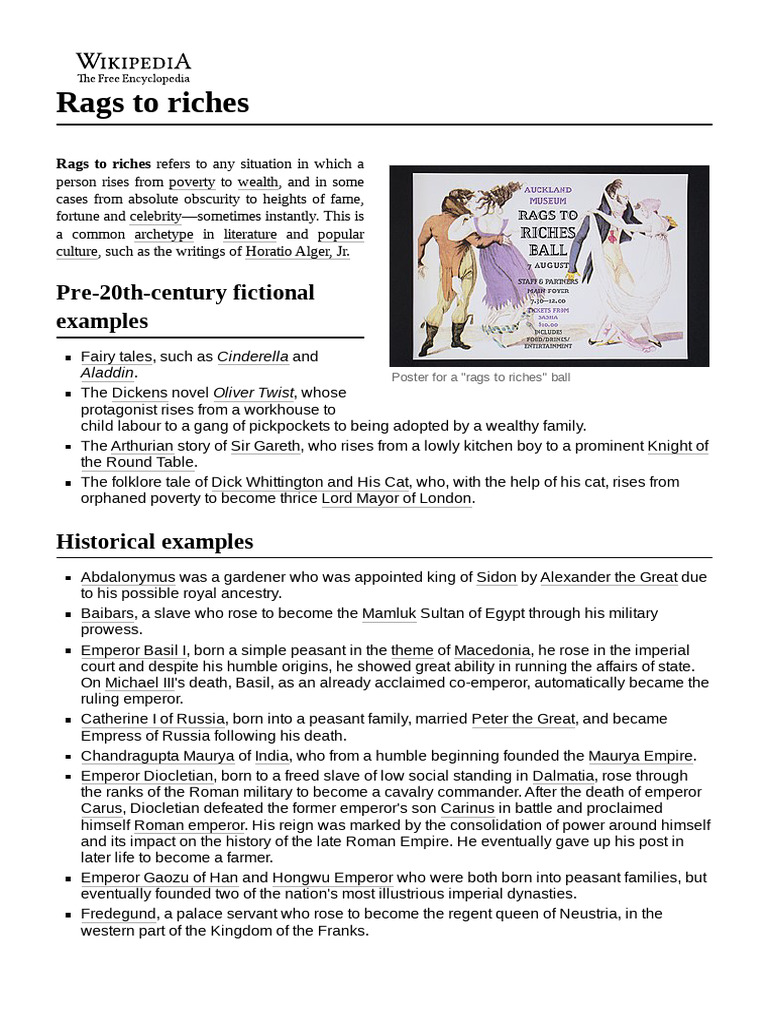 Rags to Riches | PDF