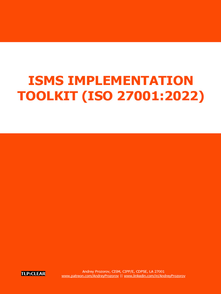 ISMS Implementation Toolkit (ISO 27001 - 2022) - 240624 - 164559 | PDF | Information Security ...