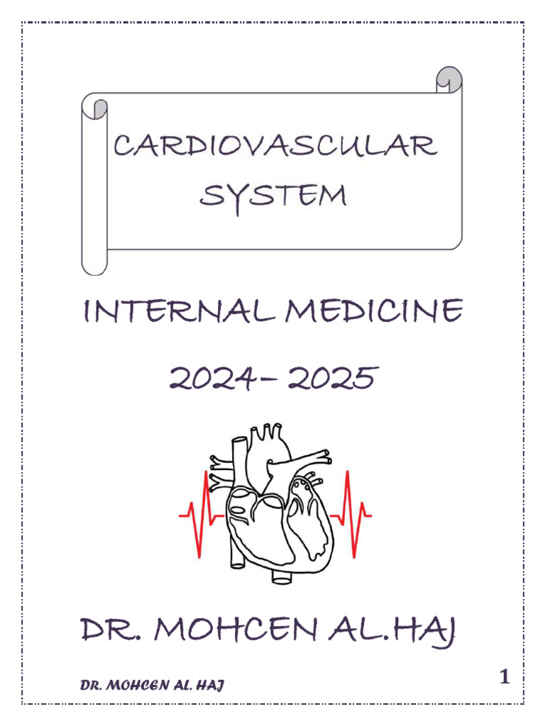 Cardio-Vascular System Sheet 2024-2025 | PDF | Coronary Artery Disease ...