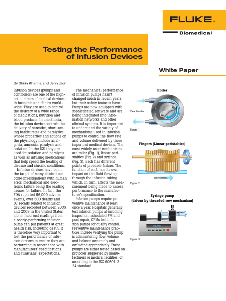 Fluke Infusion Device Testing | PDF | Intravenous Therapy | Pump