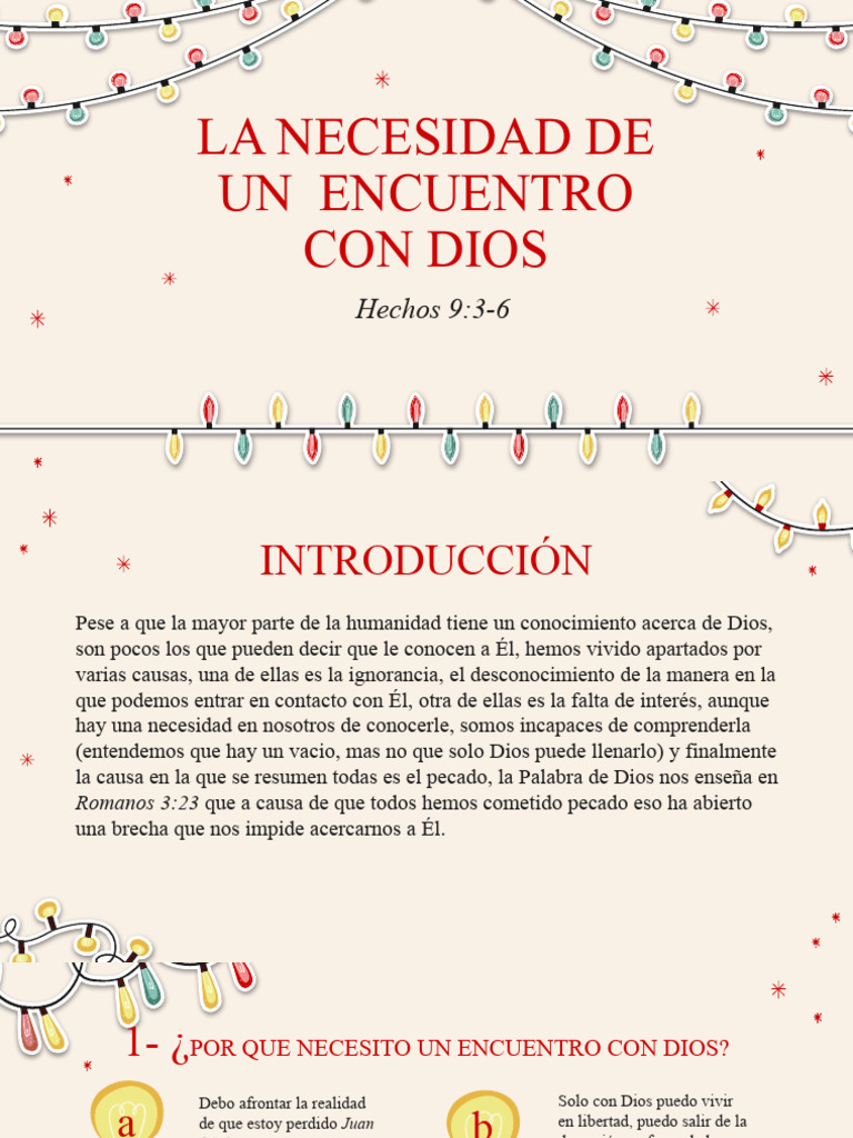 La Necesidad de Un Encuentro Con Dios | PDF | Creencia religiosa y doctrina