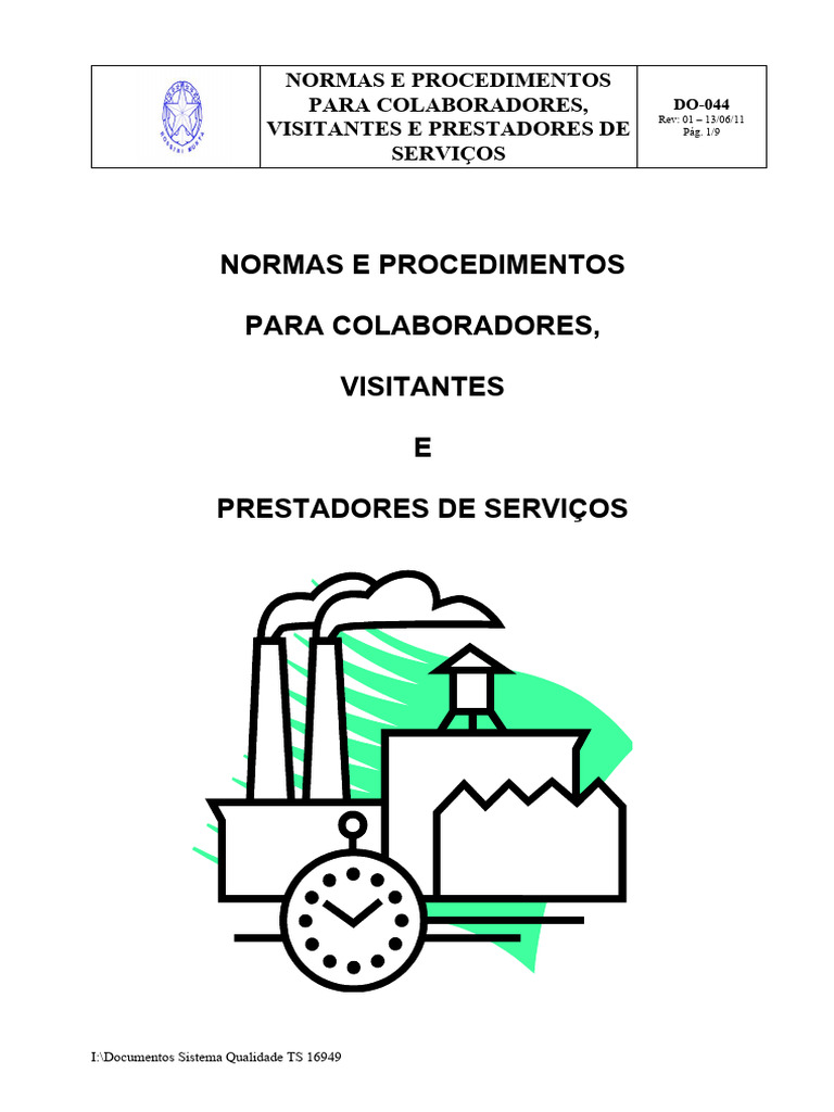 Normas de Segurança e Procedimentos Empresariais | PDF | Qualidade ...