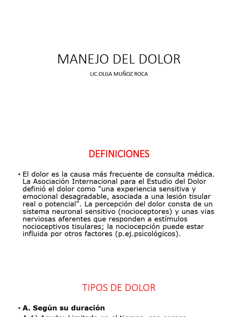 Manejo Del Dolor Oms | PDF | Dolor | Síntomas y signos