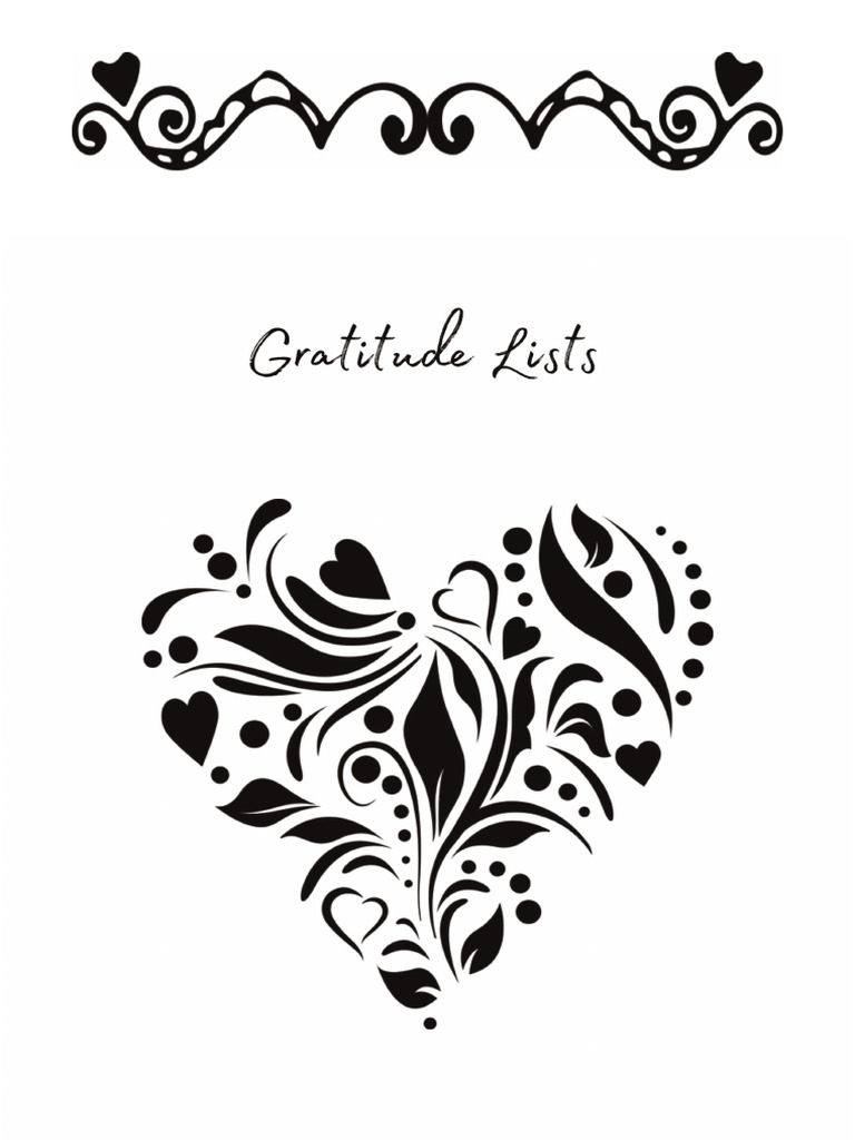 My Positivity Project All Gratitude Pages | PDF | Love | Psychology