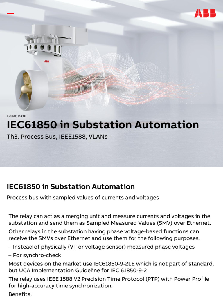 IEC61850 Th3 Process Bus IEEE1588 VLAN | PDF | Ethernet | Electrical Substation