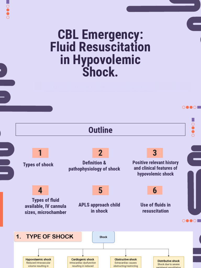 CBL Emergency - Fluid Resuscitation in Hypovolemic Shock | PDF | Shock ...