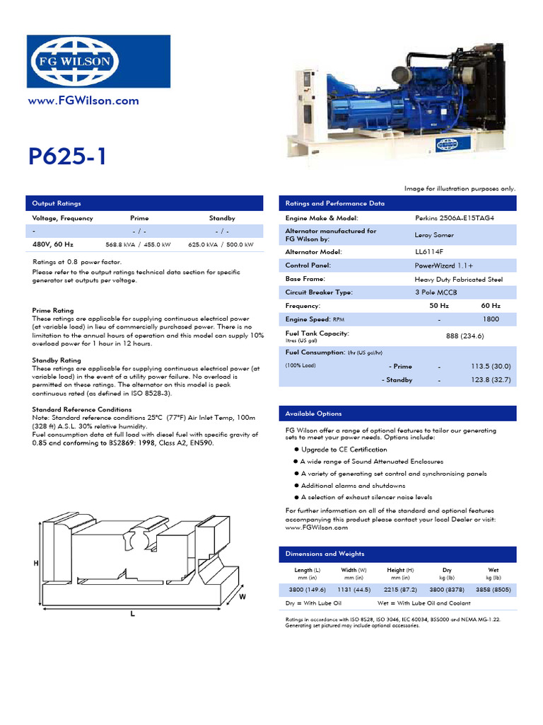 FG Wilson P625-1 (4PP) GB (1113) | PDF | Engines | Diesel Engine