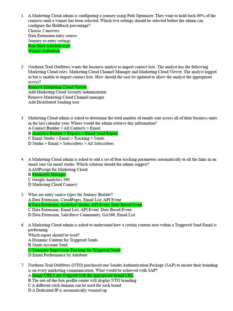 Marketing Cloud Admin Configuration Guide | PDF | Cloud Computing | Marketing