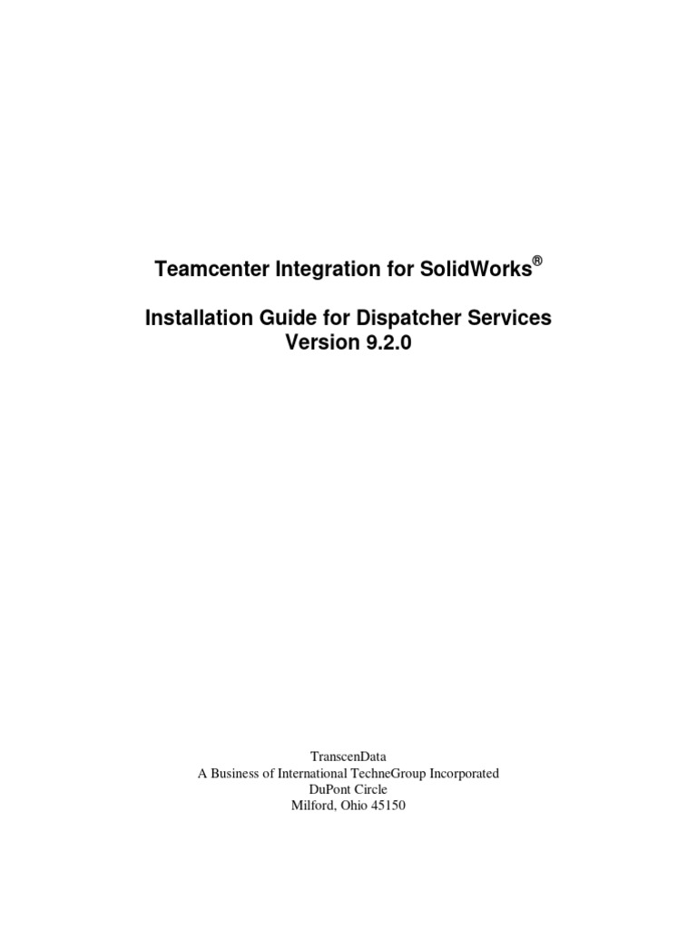 Teamcenter Integration For Solidworks Installation Guide For Dispatcher Services | PDF | Proxy ...