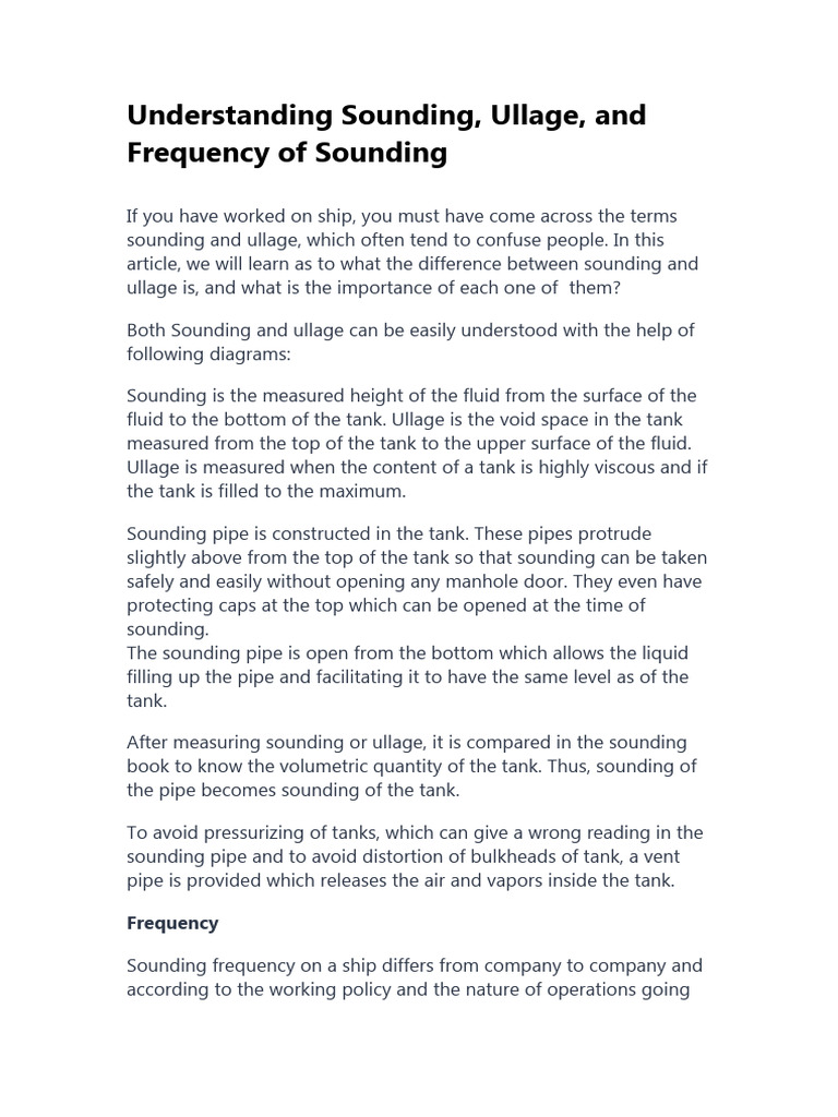 Understanding Sounding | PDF