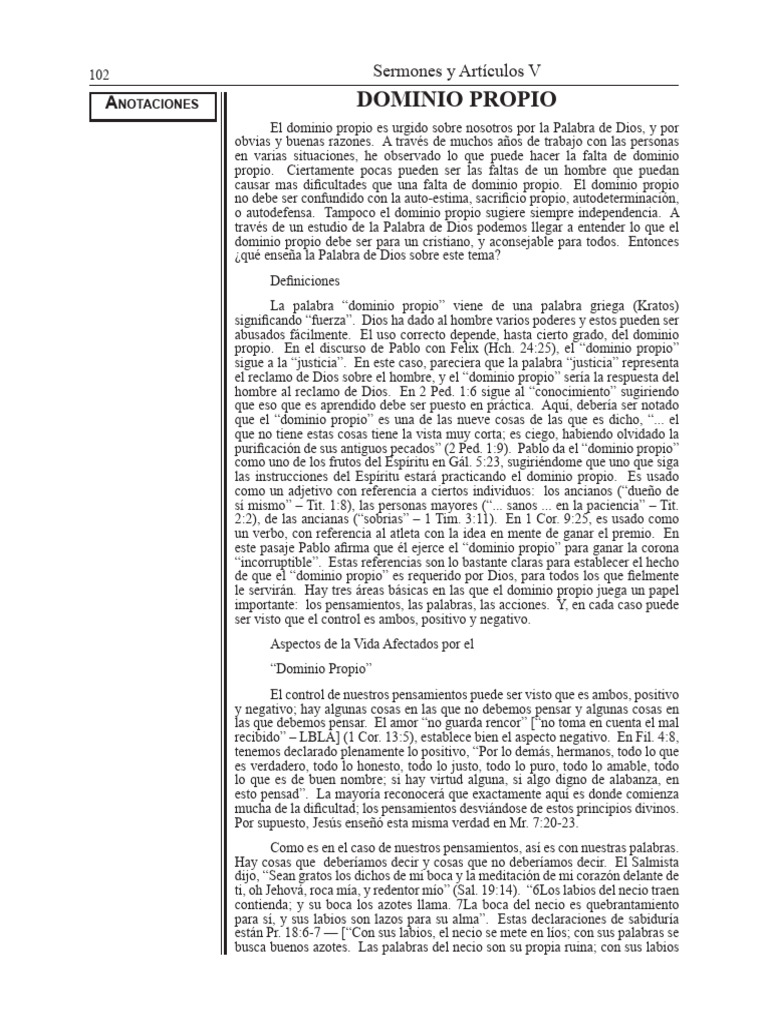 Importancia del Dominio Propio en la Fe | PDF | Dios | Teología
