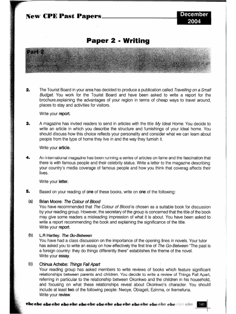 CPE - Writing - REPORTS-TASKS AND SAMPLES - PAST PAPERS OLD 2 | PDF