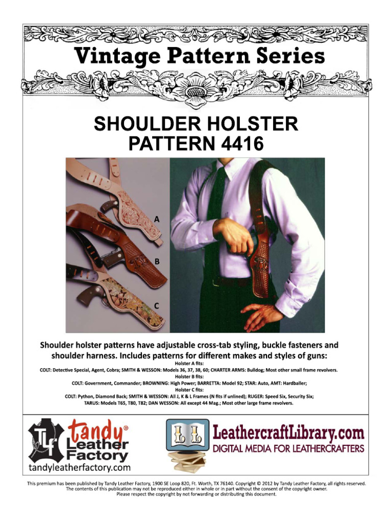 Shoulder Holster Pattern 4416 | PDF | Printer (Computing) | Software