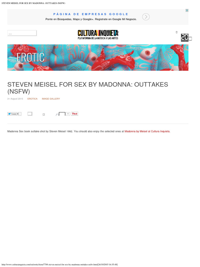 Steven Meisel For Sex by Madonna - Outtakes (NSFW) | PDF