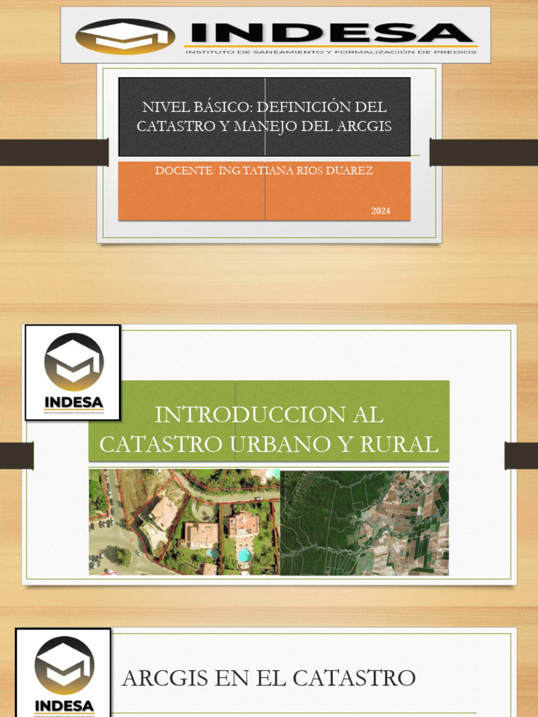 Nivel Básico-Definicion Del Catastro y Manejo Del Arcgis | PDF ...