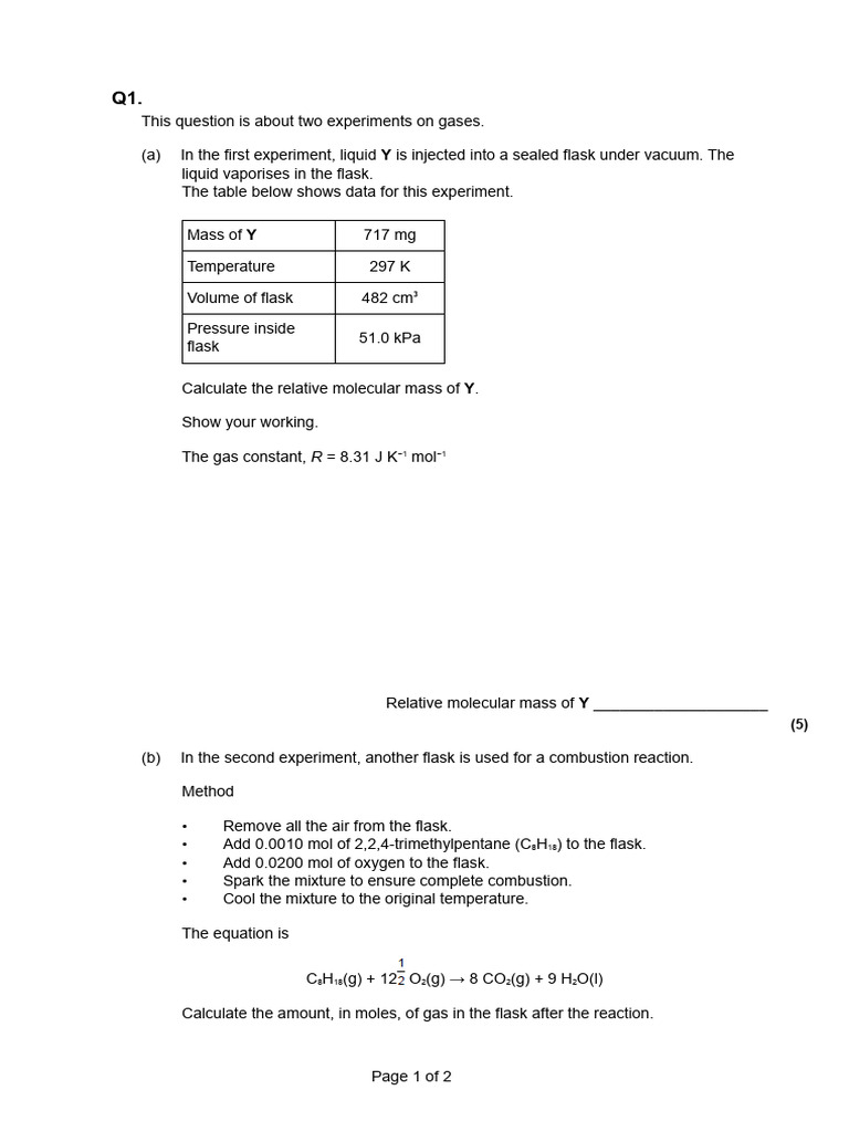 NewDocument1 93 | PDF | Gases | Mole (Unit)