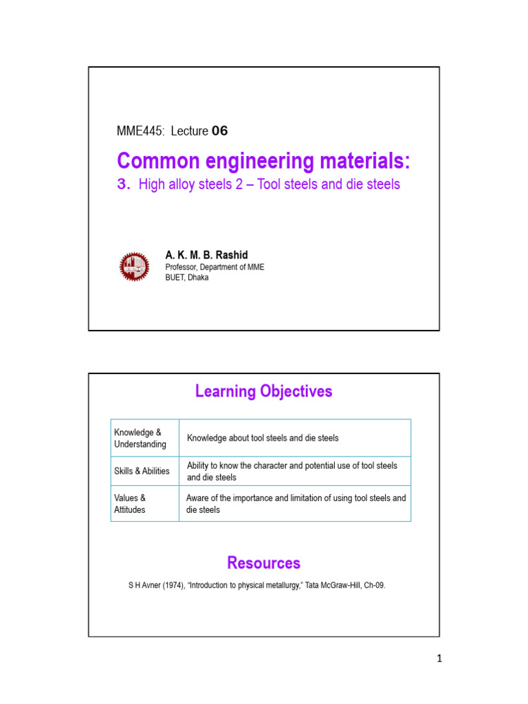 3.tool Steels | PDF | Heat Treating | Steel