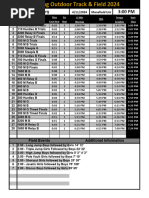 Athletics Score Sheet | PDF | Track And Field | Athletics