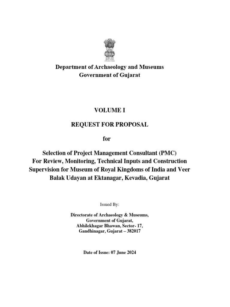 Vol I_PMC_RFP _MORKI VBU - 06.06.2024-1 | PDF | Request For Proposal ...