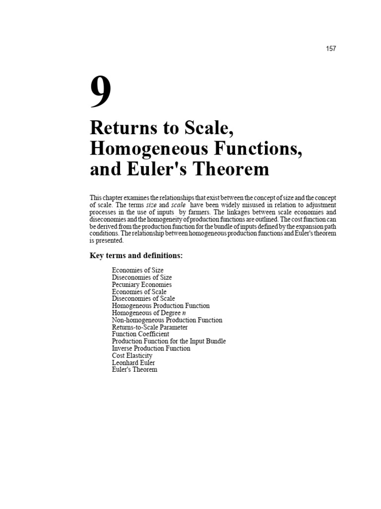 CH9 Revised A Production Economics | PDF | Production Function | Economies Of Scale