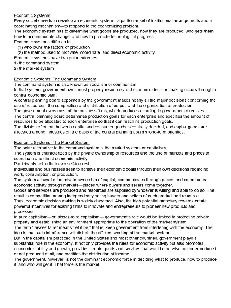 Economics 2 | PDF | Economic System | Market (Economics)