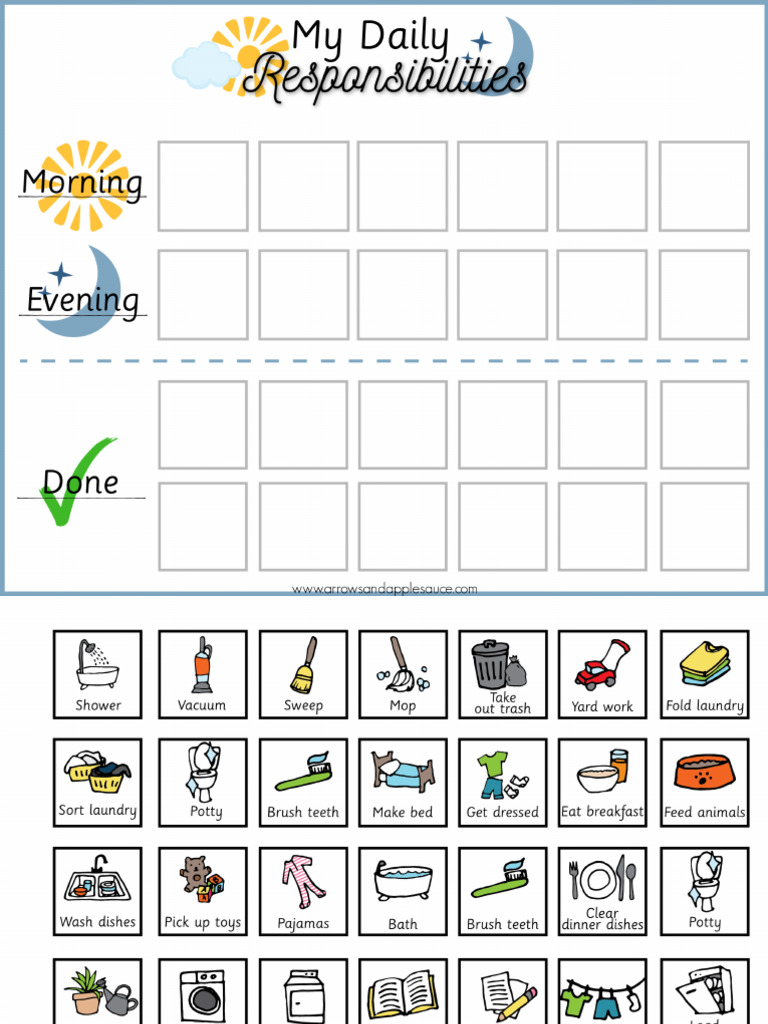 Daily Responsibilities Chart | PDF