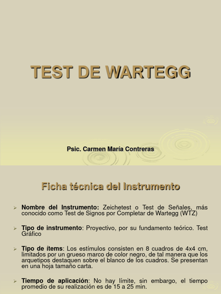 Test de Wartegg | PDF | Comportamiento | Las emociones
