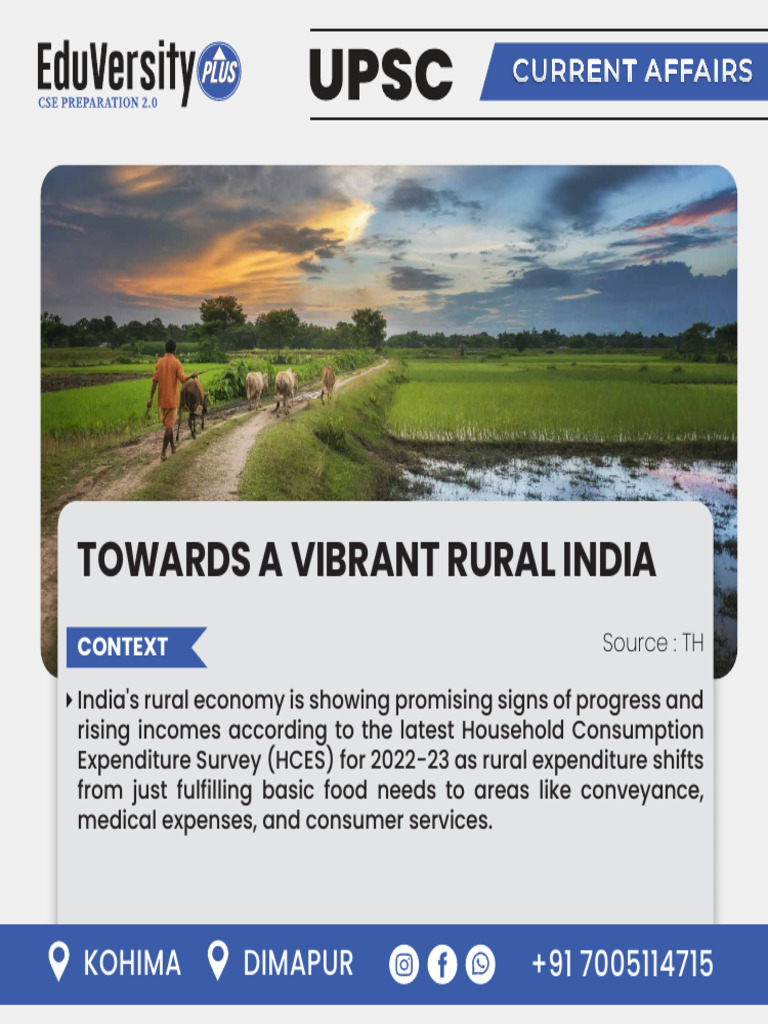 (Edu) UPSC CA Towards A Vibrant Rural India | PDF | Economies