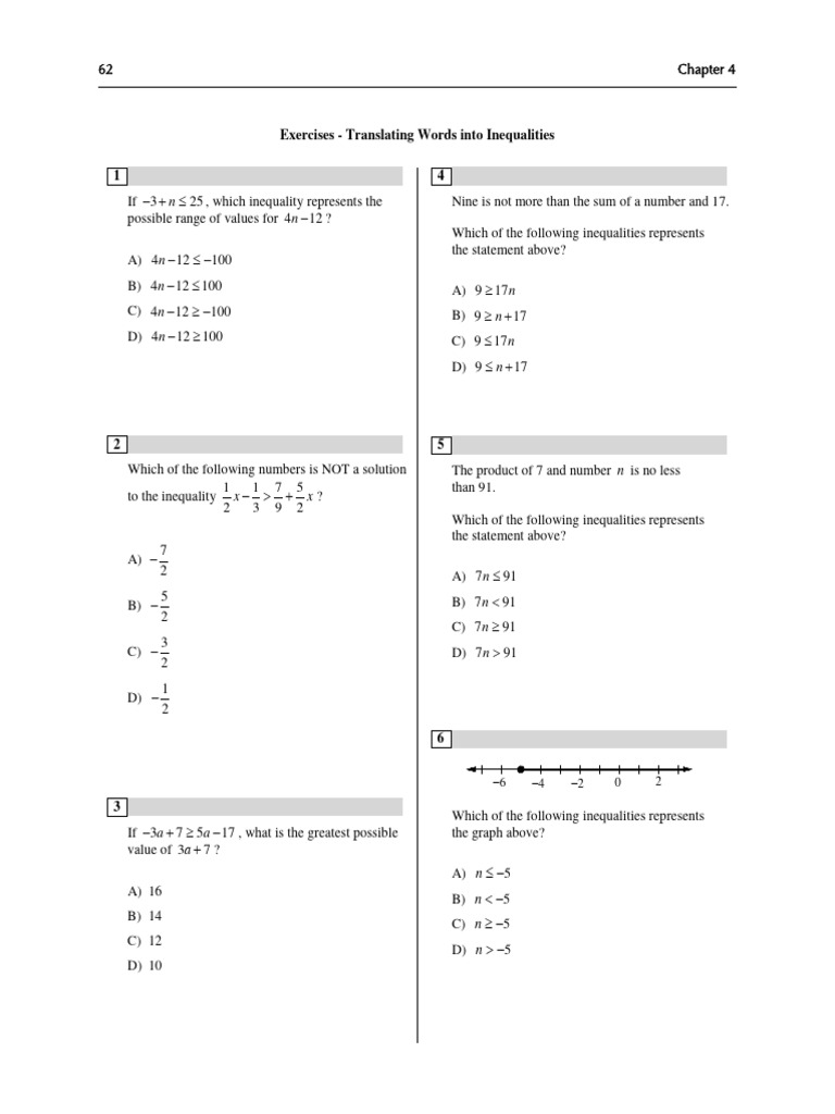 Acing The New SAT Math PDF Book | PDF | Inequality (Mathematics ...
