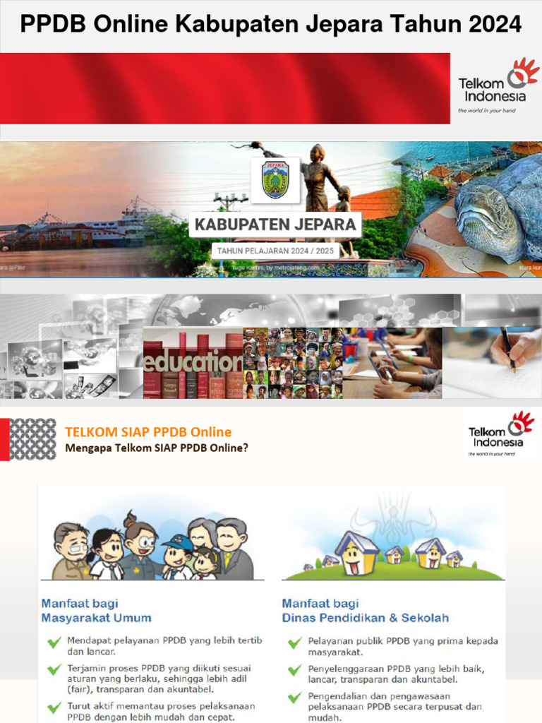 Presentasi Pelatihan PPDB Online Telkom - Kab Jepara | PDF