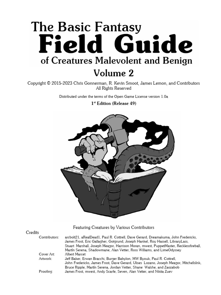 Basic Fantasy Field Guide 2 r49 | PDF