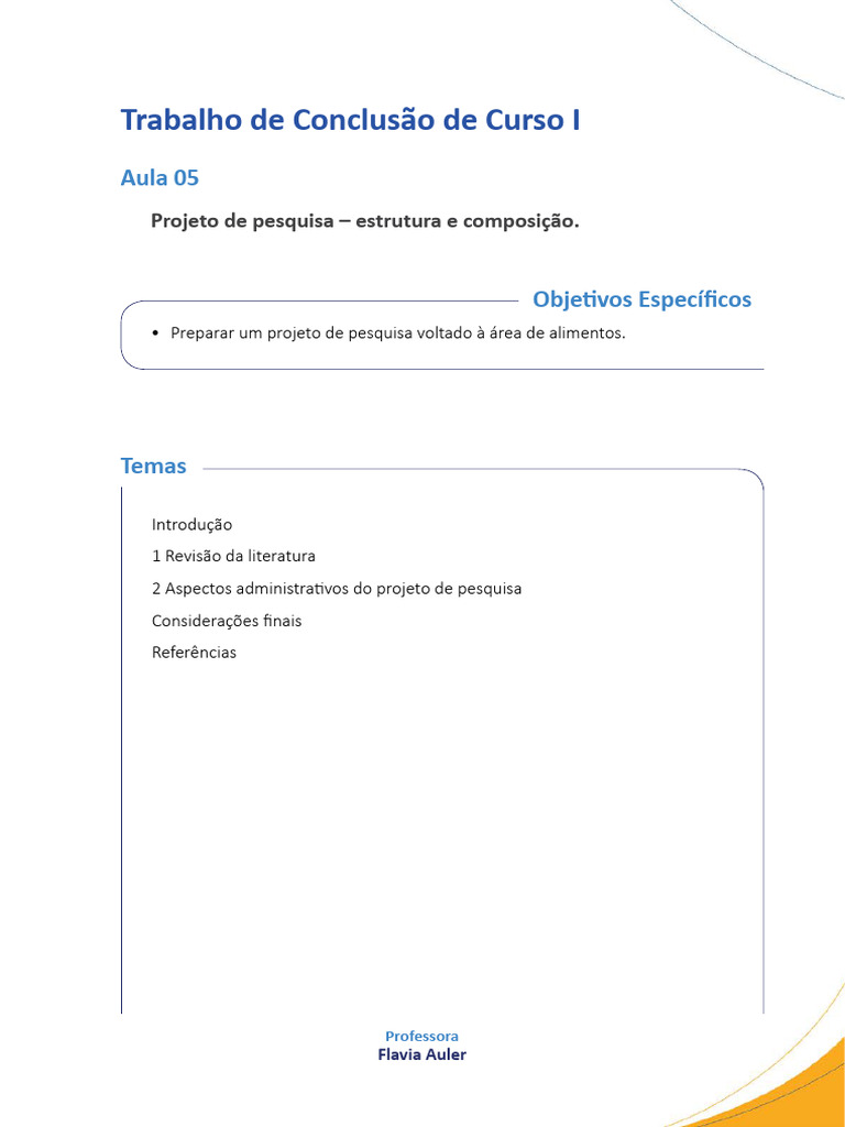 Aula 5 Projeto De Pesquisa Estrutura E Composição Pdf Citação
