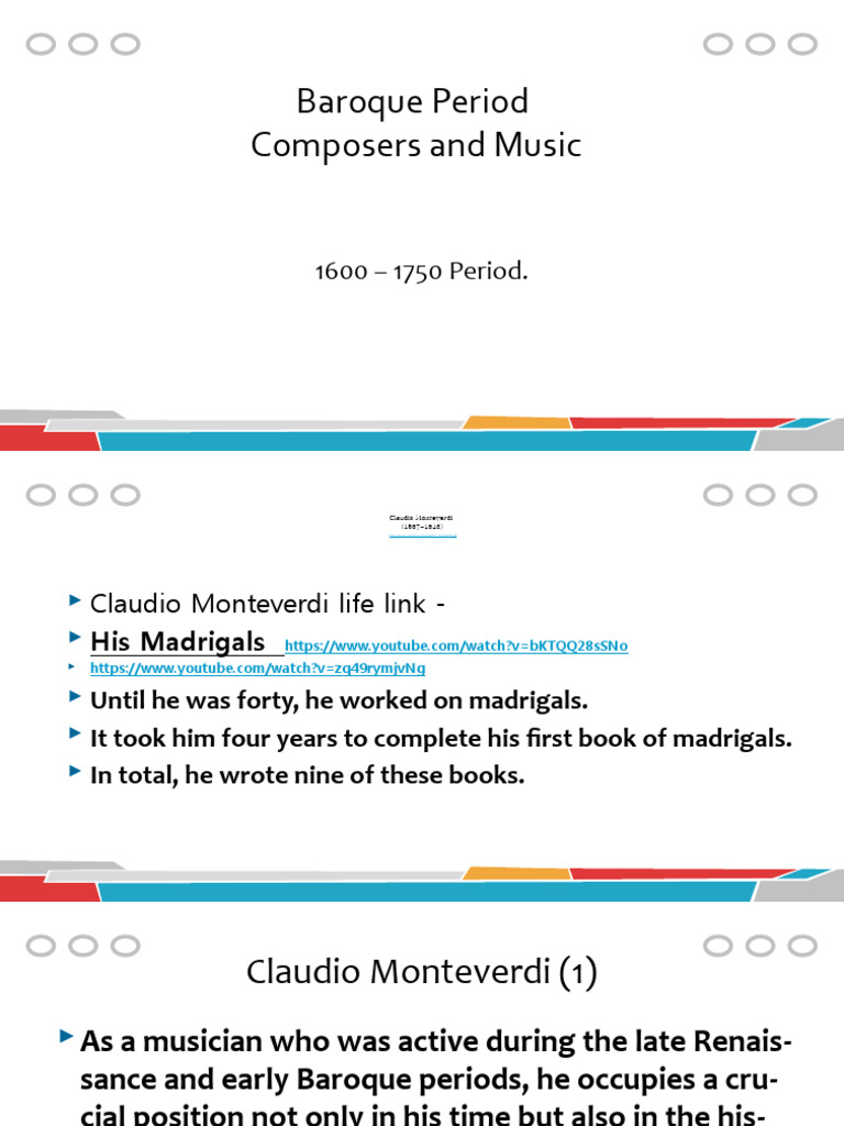 5-Baroque Composers and Their Music | PDF | Johann Sebastian Bach ...