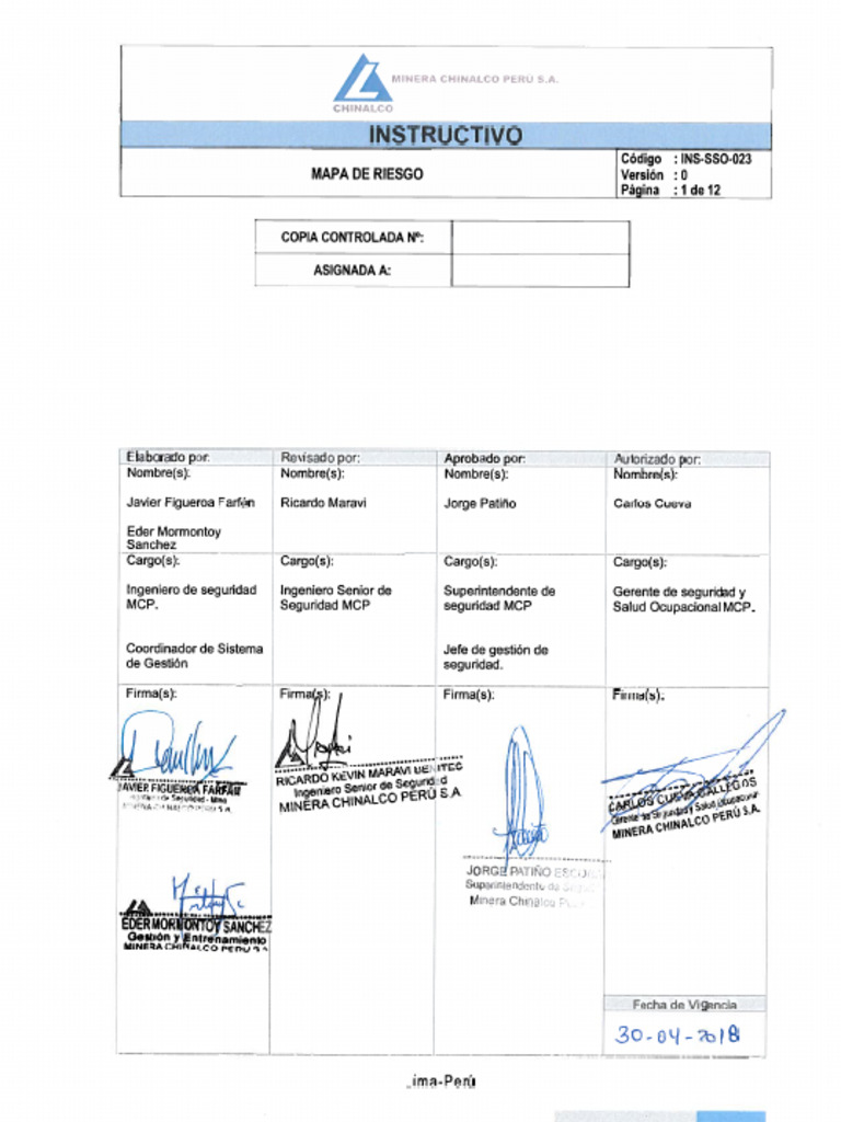 Instructivo para Mapa de Riesgo Psicosocial | PDF | Riesgo | Seguridad y salud ocupacional