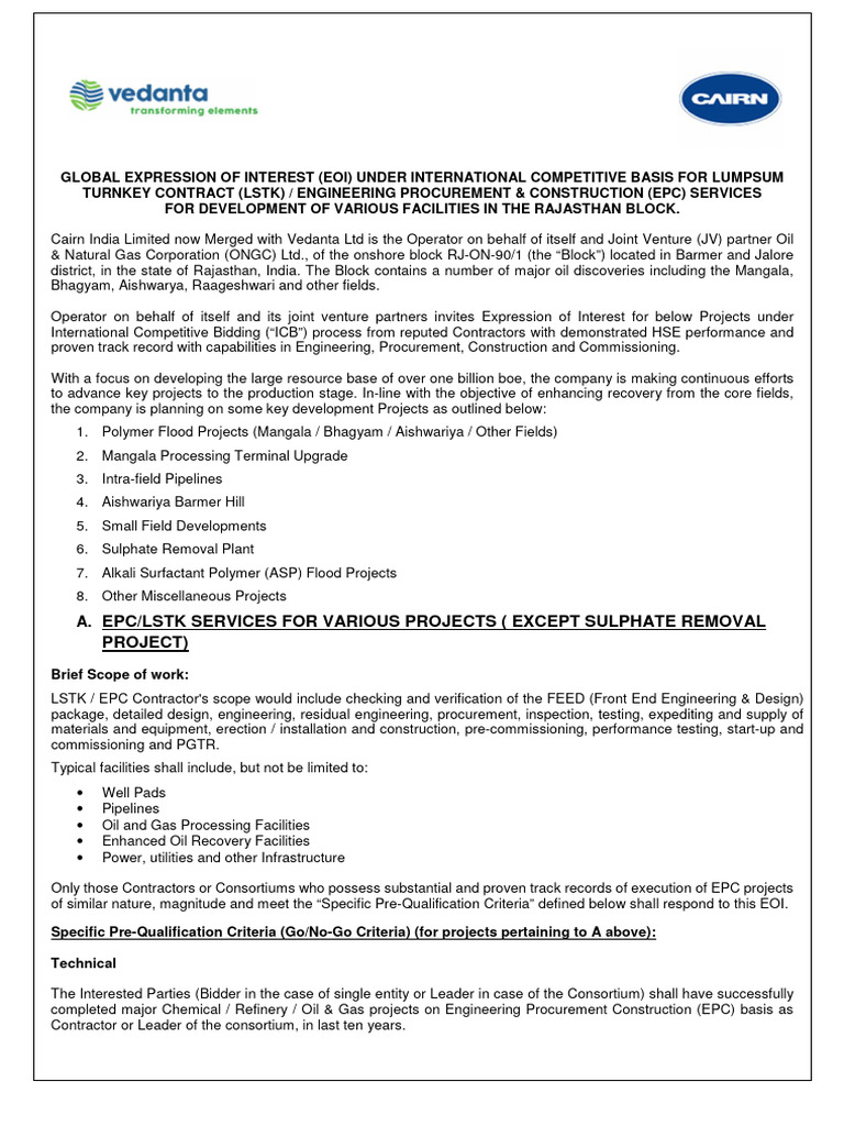 EOI With Attachments - 1 | PDF