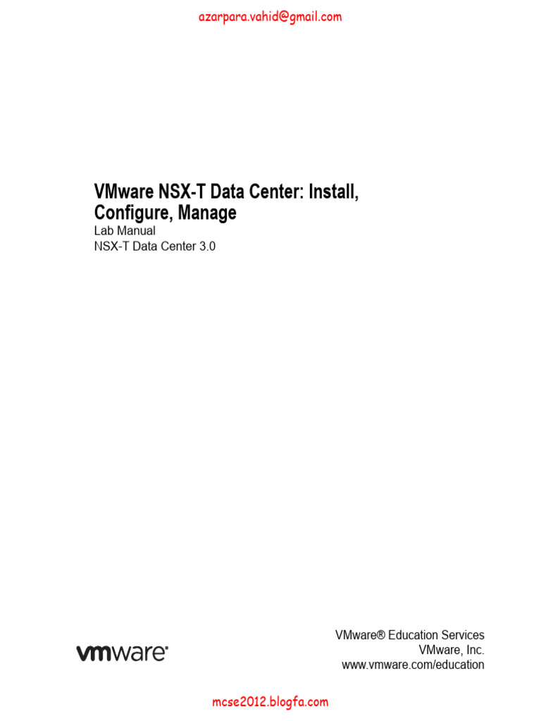 Edu en Nsxticm3 Lab Ie | PDF | Virtual Private Network | Computer Cluster