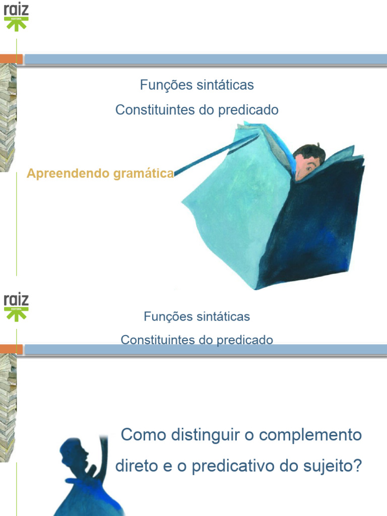 2 Distinguir o Complemento Direto e o Predicativo Do Sujeito 2 | PDF | Assunto (gramática ...