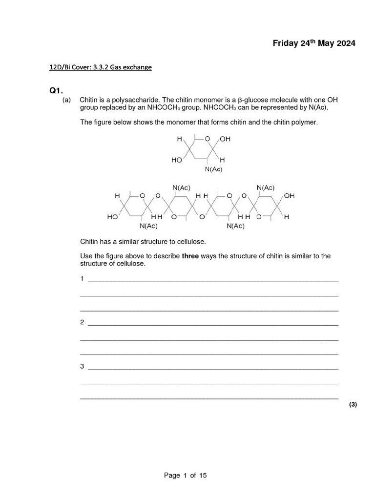 Chitin and Gas Exchange in Insects | PDF | Lung | Fatty Acid