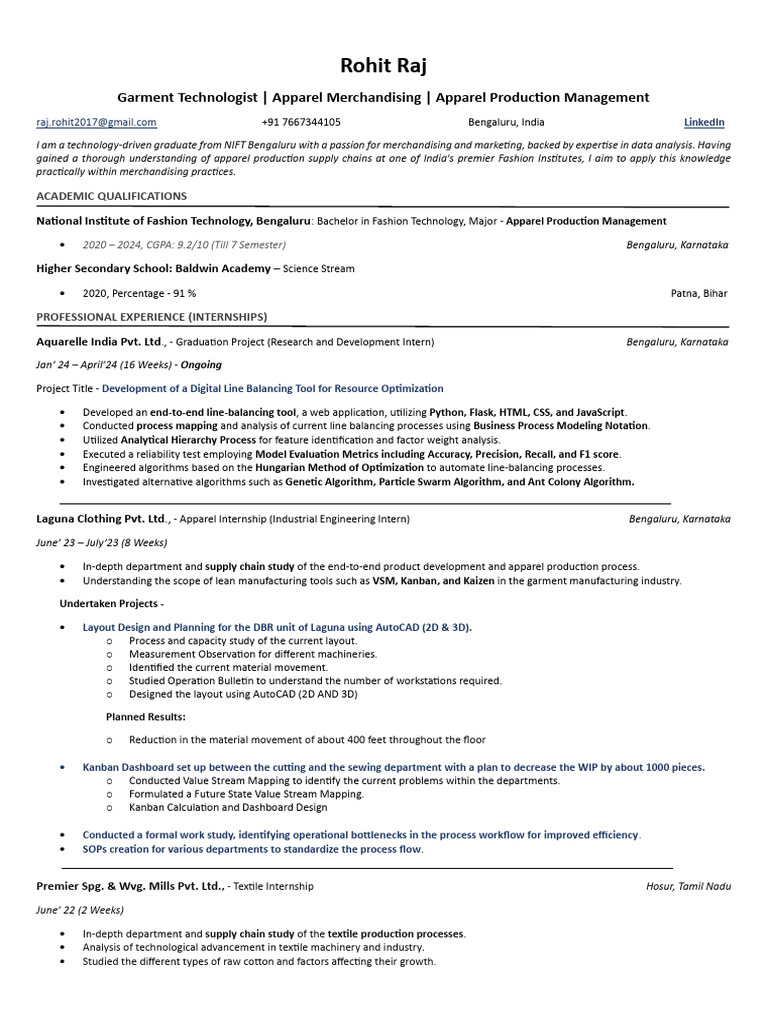 Rohit Raj Merchandising CV | PDF | Data | Sql