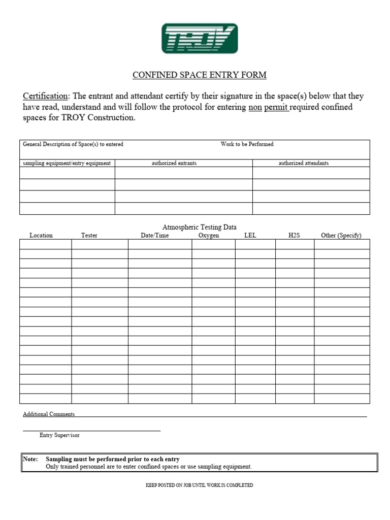 Confined Space Entry Protocol | PDF | Hazards | Safety