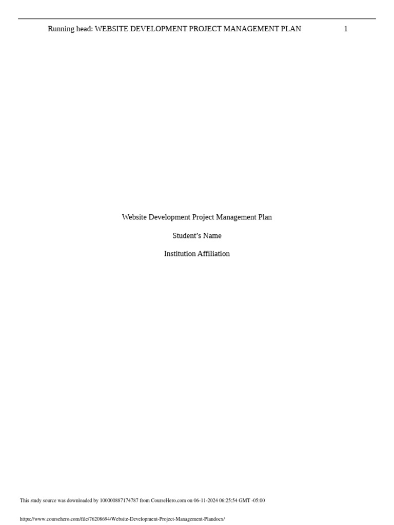 University Website Project Plan | PDF | Web Development | Project Management