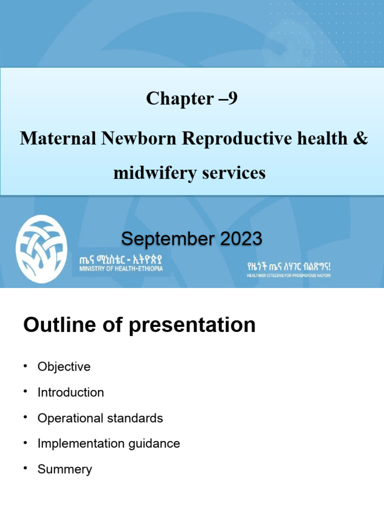 Chapter 9 MNRH & Midwifery Services Chapter | PDF | Childbirth | Obstetrics