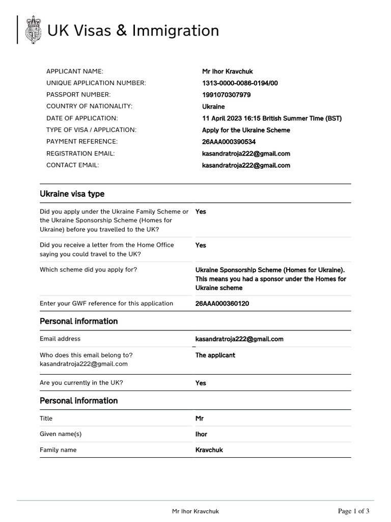 UK Visas & Immigration: Ukraine Visa Type | PDF | Passport | Travel Visa