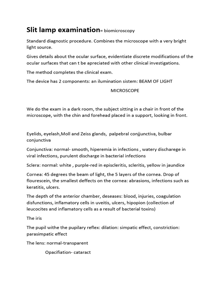 3 Slit Lamp Examination | PDF