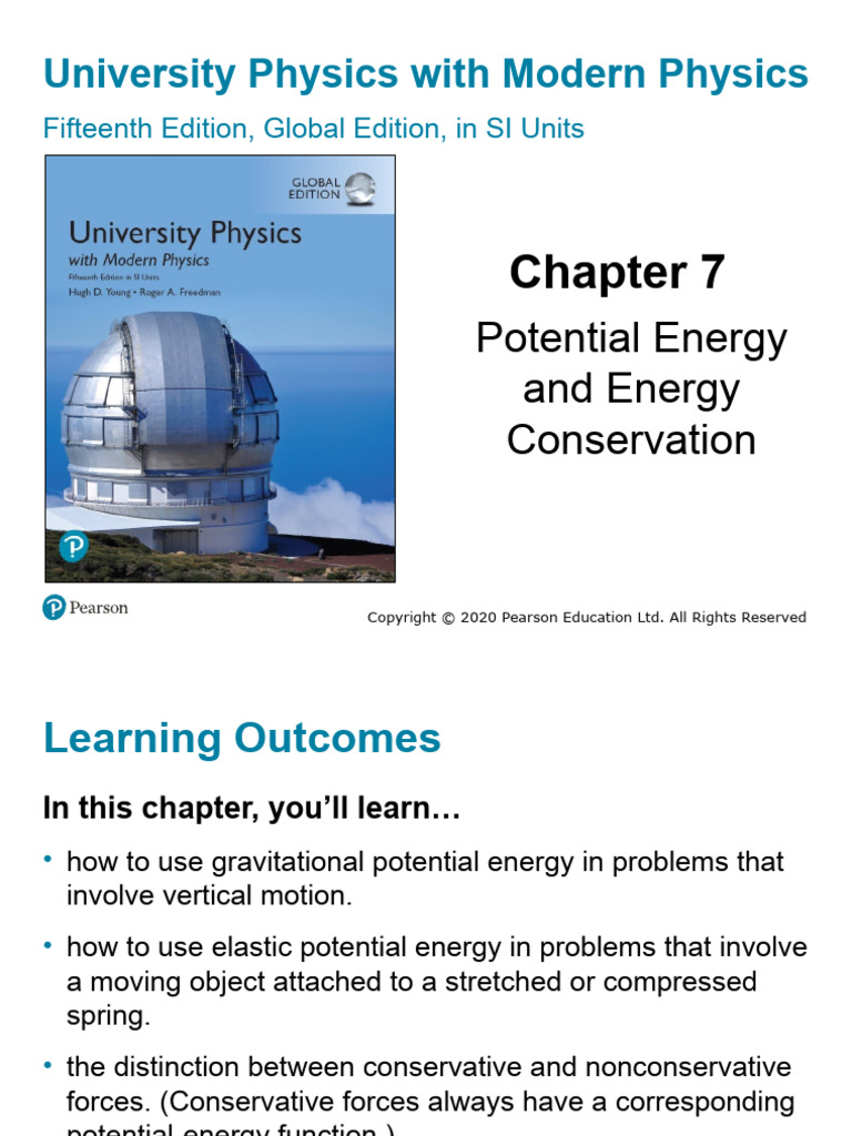 Chapter 7 Physics 101 PPT LectureOutline | PDF | Potential Energy | Force