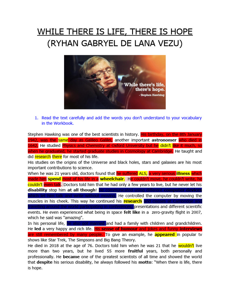Reading Stephen Hawking | PDF | Stephen Hawking | Astronomy