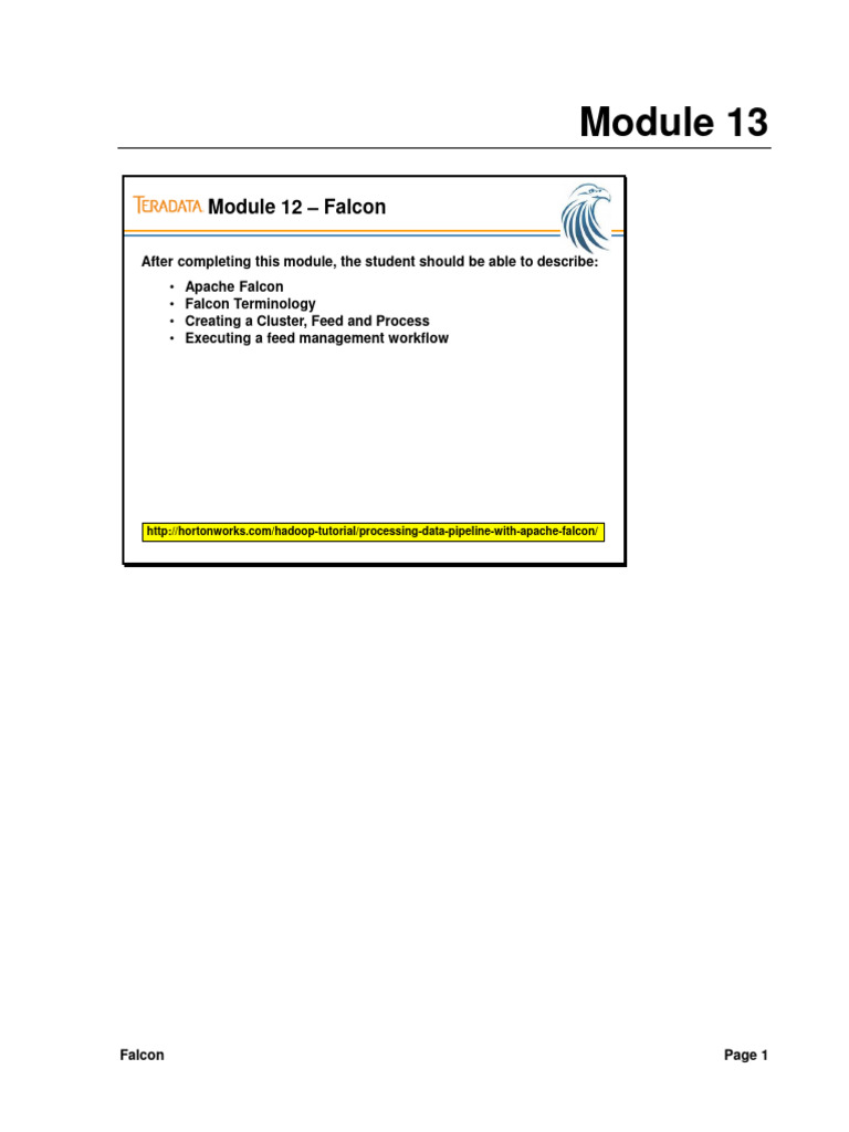 HD Mod013 Falcon | PDF | Apache Hadoop | Command Line Interface