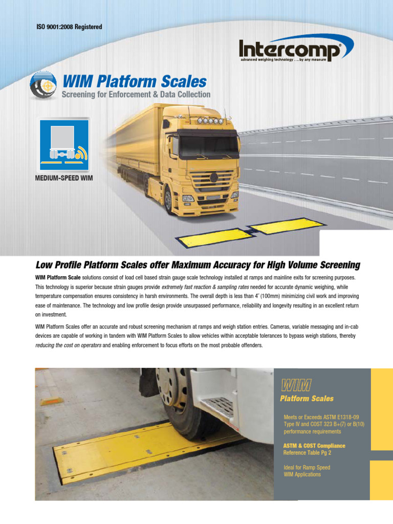 WIM Platform Scales for Accurate Weighing | PDF